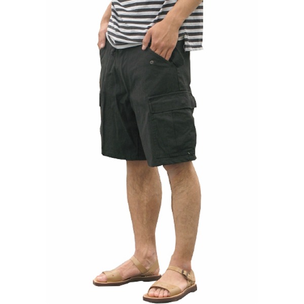 USタイプ M-65 フィールド ショート丈 短い パンツ メンズ XLサイズ ブラック レプリカ 米軍 US軍 ミリタリーパンツ 軍モノ ショーツ 黒