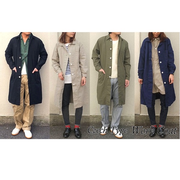 チェコ ワークコート 44サイズ レデースフリー オリーブ レプリカ 染め 綿100％ コート ミリタリーウェア ミリタリーコート