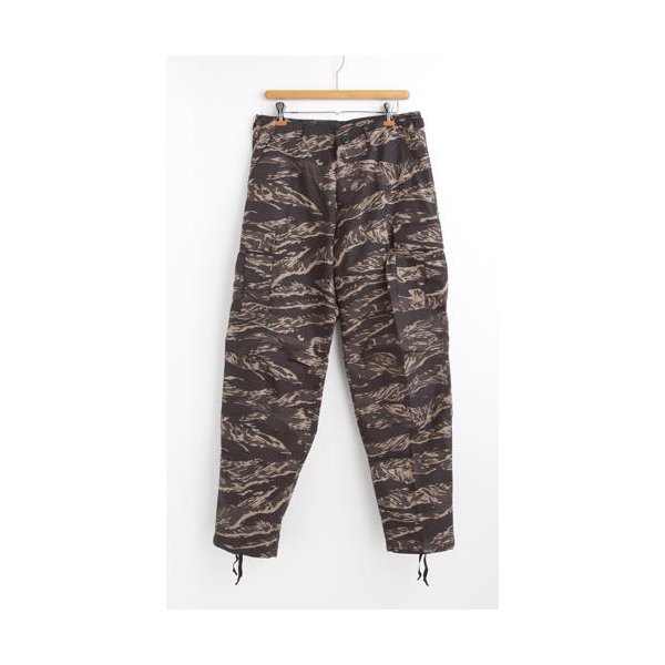 アメリカ軍 BDU カーゴパンツ Mサイズ ブラック タイガー リップストップ YN521007 レプリカ ミリタリーパンツ 軍モノ 迷彩服 黒