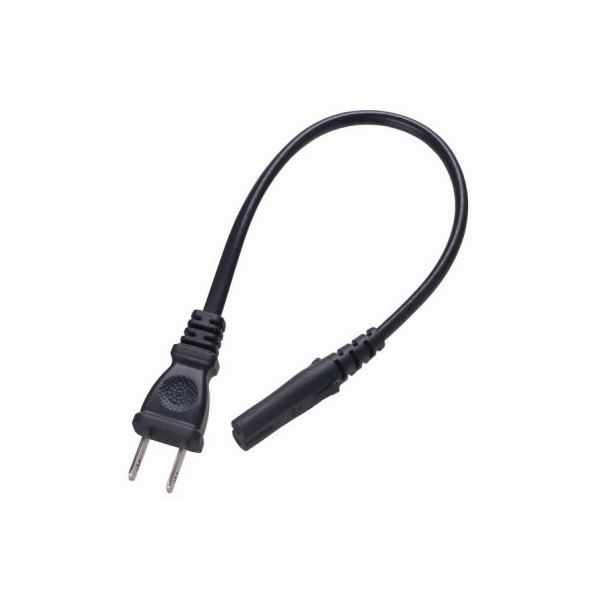 (まとめ)YAZAWA ACアダプタ用コード付プラグ2P ACP2002BK【×10セット】 送料無料