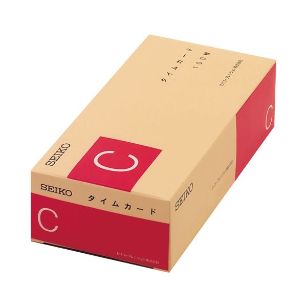 (まとめ) セイコープレシジョン セイコー用タイムカード 全締日対応 日付印字なし Cカ-ド 1パック(100枚) 【×3セット】 進化したタイムレコーダー 便利なタイムカードセット 全締日対応で日付印字不要 Cカ-ド100枚×3セット 送料無料