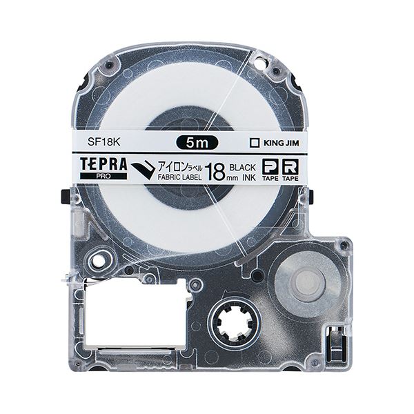 （まとめ） キングジム テプラ PRO テープカートリッジ アイロンラベル 18mm 黒文字 SF18K 1個 【×4セット】 送料無料