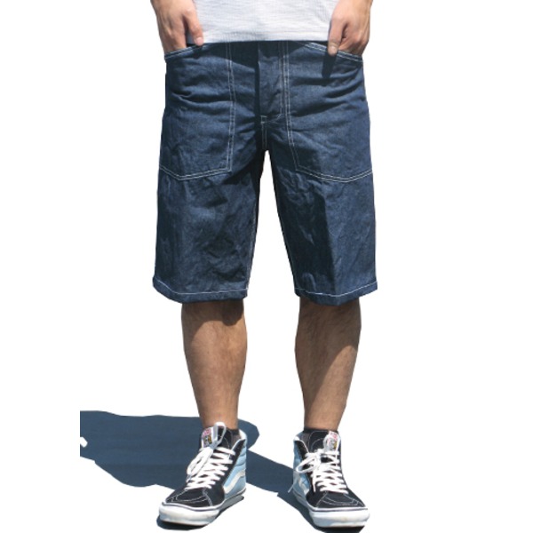 アメリカ軍 第二次世界大戦 WWII デニム ワーク ショートパンツ 32（80cm） 綿100％ レプリカ 米軍 ミリタリーウェア ショーツ