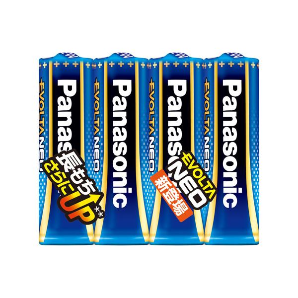（まとめ） Panasonic 乾電池エボルタネオ単3形 4本入 LR6NJ／4SE【×20セット】 パナソニックの進化した単3形乾電池、エボルタネオ 持続力抜群の4本入りセットを20セットでお得にご提供 送料無料