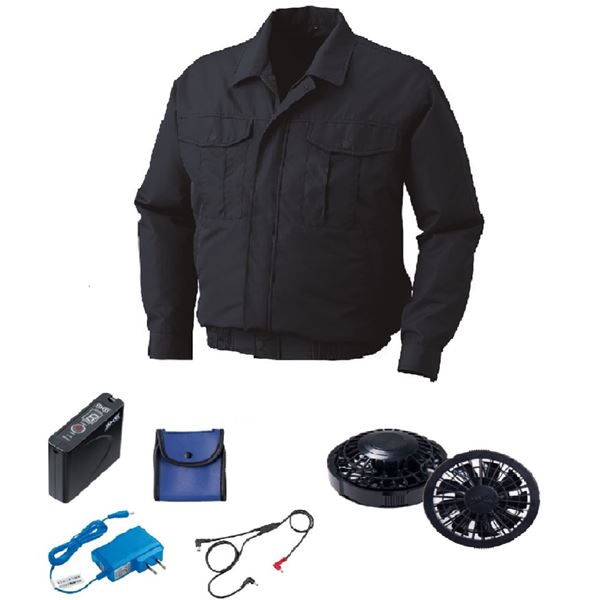 KU90540 空調服 R ポリエステル製 FAN2200B・RD9261・LISUPER1セット ネイビー 3L 送料無料