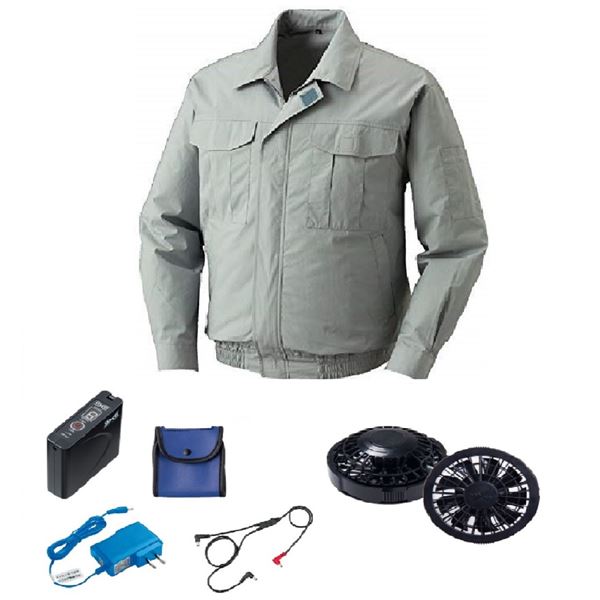 KU90540 空調服 R ポリエステル製 FAN2200B・RD9261・LISUPER1セット モスグリーン 3L 緑 送料無料