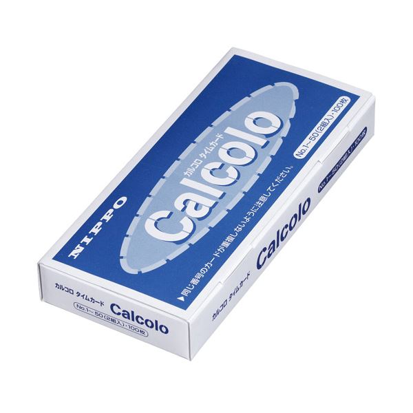 (まとめ) ニッポー ニッポー用タイムカード カルコロ 1パック(100枚) 【×10セット】 効率的なオフィス作業をサポート 便利なタイムカードセット100枚×10セット 時間管理が簡単に オフィスの必需品 送料無料