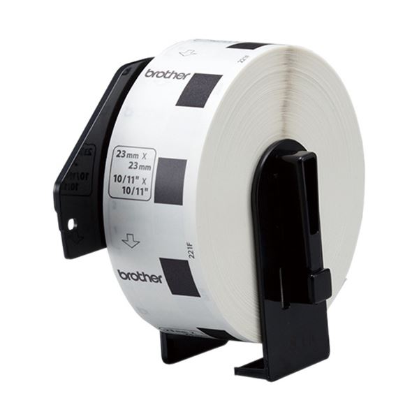 （まとめ）ブラザー DKプレカットラベル食品表示用 23×23mm 白/黒文字 DK-1221 1個(1200枚)【×3セット】 送料無料