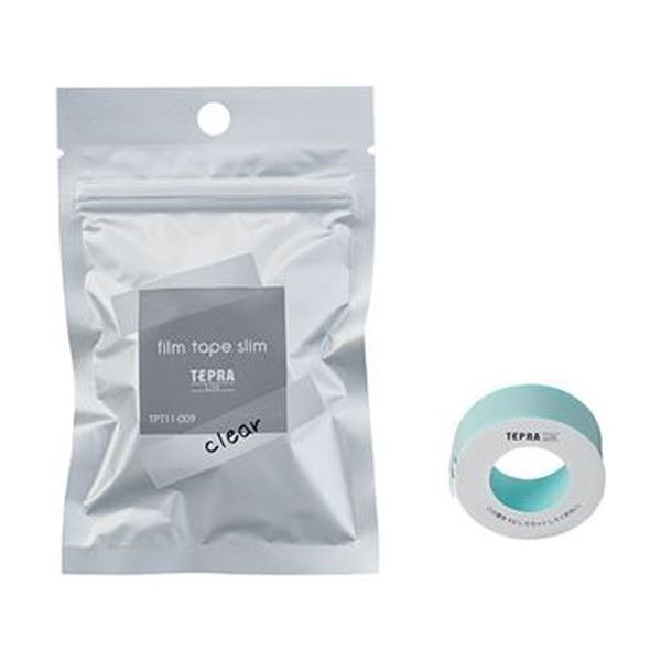 （まとめ）キングジム テプラ Liteフィルムテープ 11mm クリア/黒文字 TPT11-009 1個【×50セット】 送料無料