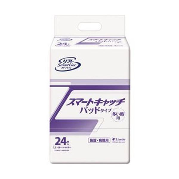 （まとめ）リブドゥコーポレーション リフレスマートキャッチ パッドタイプ 多い時 1パック（24枚）【×10セット】 肌に優しく、使いやすいパッドタイプ 24枚入り×10セットでたっぷり使える お肌をリフレッシュさせるスマートなキャッチパッド 送料無料