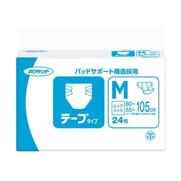 （まとめ）王子ネピア ネピアテンダー テープタイプM 1パック（24枚）【×5セット】 送料無料
