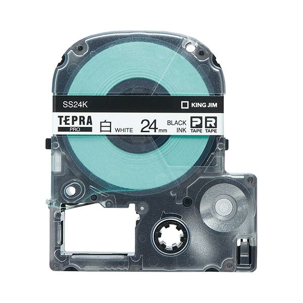 (まとめ）キングジム テプラ PRO テープカートリッジ 24mm 白/黒文字 SS24K-5P 1パック(5個)【×3セット】 送料無料