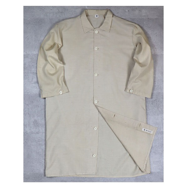 スウェーデン軍 放出 ドクターコート 7分袖 M ベージュ 未使用 デッドストック ポリコットン ミリタリーウェア ミリタリーコート