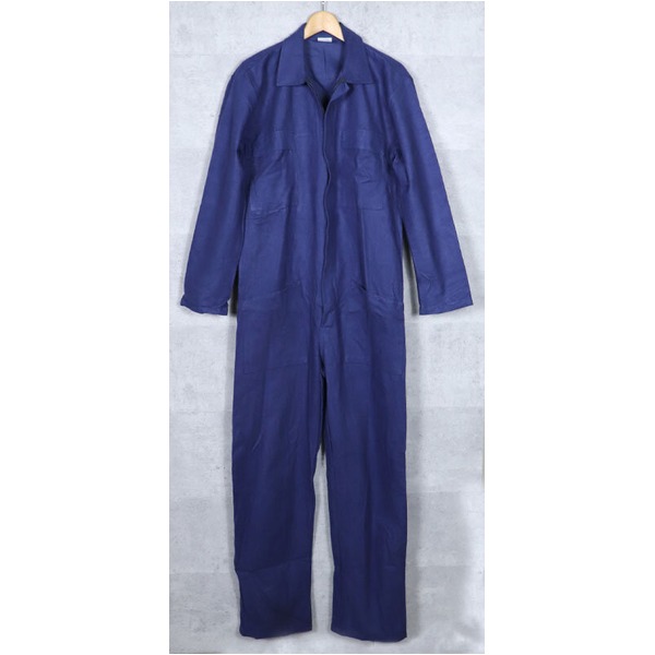 イタリア軍 放出 ワーカー カバーオール モールスキン 46 ネイビー 綿 未使用 デッドストック ワークウェア ミリタリーウェア