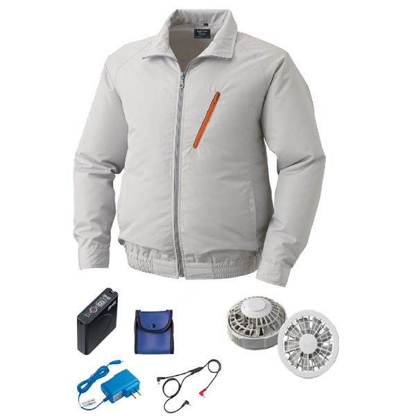 KU90510 空調服 R ポリエステル製 FAN2200G・RD9261・LISUPER1セット シルバー L 進化した空調服セット 力強い風と高性能、優れた機能が一体化 涼しさと着心地を実現 自由な動きで集中 Lサイズでぴったり 究極の空調服 送料無料