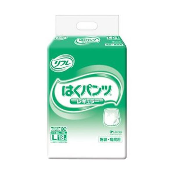 （まとめ）リブドゥコーポレーション リフレはくパンツ レギュラー L 1パック（18枚）【×10セット】 送料無料