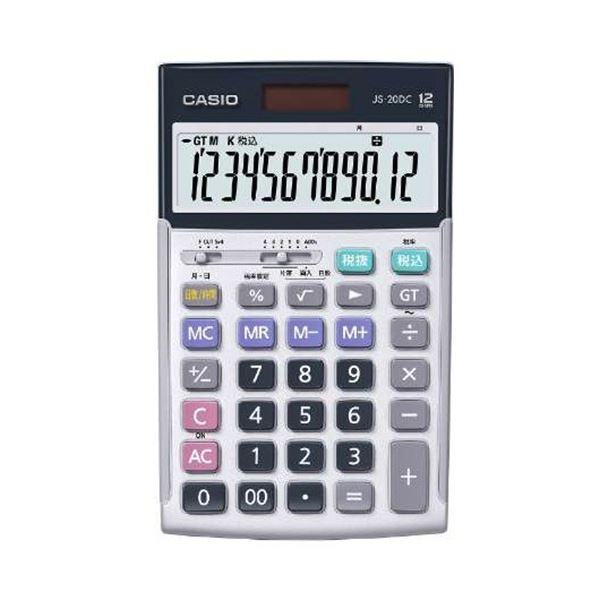 カシオ 本格実務電卓 日数＆時間計算 12桁 ジャストタイプ JS-20DC-N 1台 送料無料