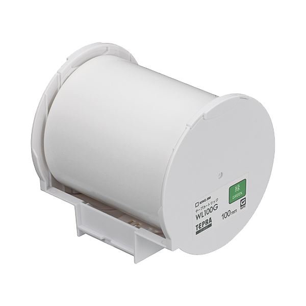 (まとめ）キングジム テプラ Grand テープカートリッジ 100mm 緑 WL100G 1個【×3セット】 グリーンの巨匠、テプラ Grandの進化形 驚異の100mmテープカートリッジ×3セットで、あなたのラベルライフを革命します 送料無料