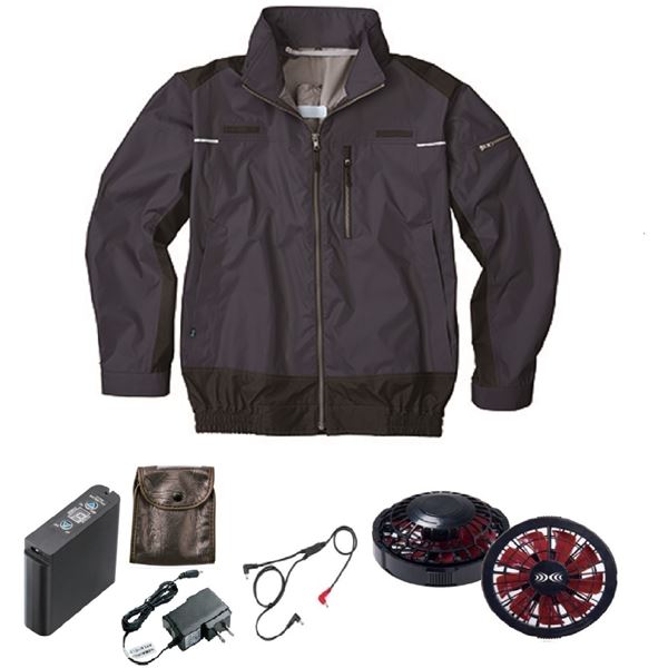 KU92110 空調服 R ポリエステル製 遮熱フルハーネス仕様 FAN2200BR・RD9261・LIPRO2セット ダークブルー M 青