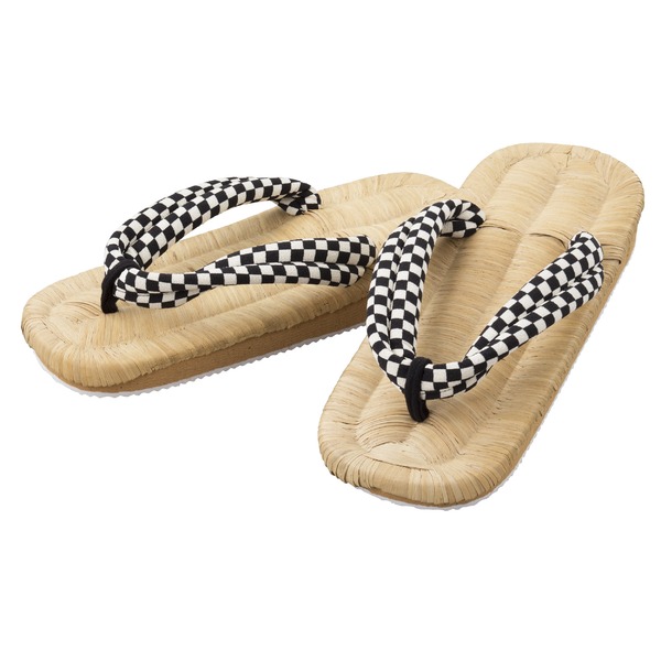 竹皮健康スポンジ草履 市松 【対応サイズ：24〜26cm】