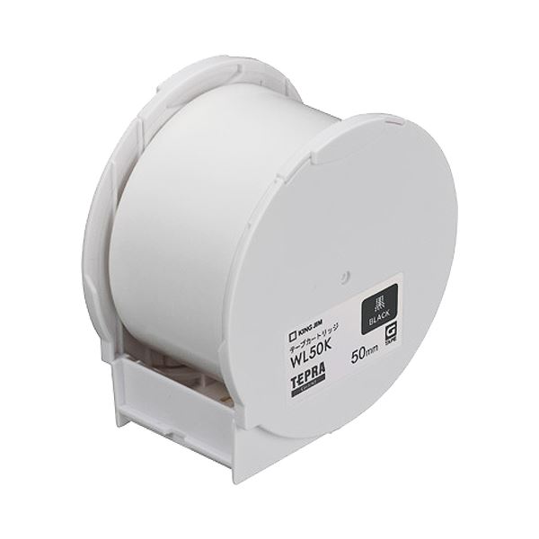 キングジム テプラ Grand テープカートリッジ 50mm 黒 WL50K 1個 【×10セット】 テプラの王様、黒い50mmテープカートリッジ ラベルライター・カッティングマシン専用、グランドなパートナー WL50K 1個で10倍楽しさ 送料無料