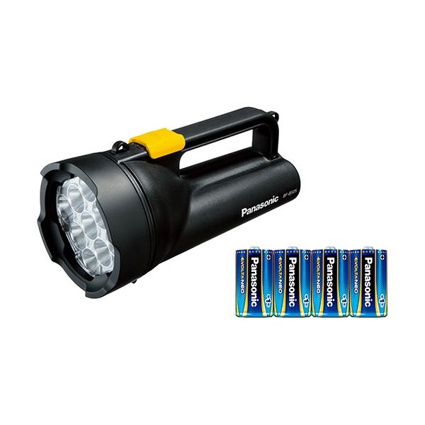 パナソニック ワイドパワーLED強力ライト 乾電池エボルタNEO単1形4本付 黒 BF-BS05N-K 1個 送料無料