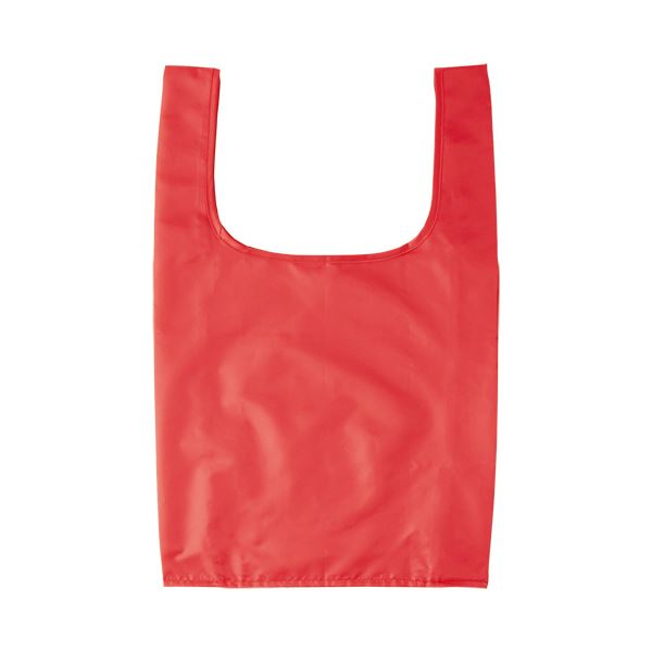 （まとめ）ジーナス ECO コンパクトマイバッグ M レッド 1枚 【×30セット】 赤