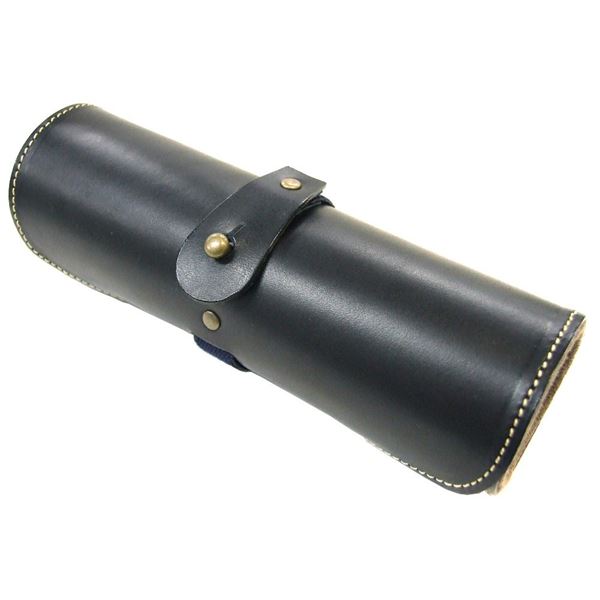 日本製 国産 イタリア牛ヌメ革 ホック式 メガネケース 円柱型 コン EL-30-6