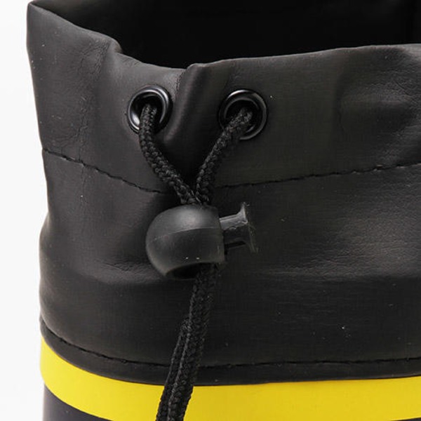 長靴 雨具 L ネイビー×グレー 雨対策 吸汗速乾 ドライ裏地使用 フード