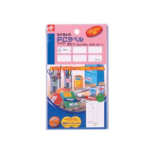 (まとめ) ニチバン マイタックPC パソコン ラベル12×24mm PC -1 1セット（2700片：270片×10パック） 【×5セット】