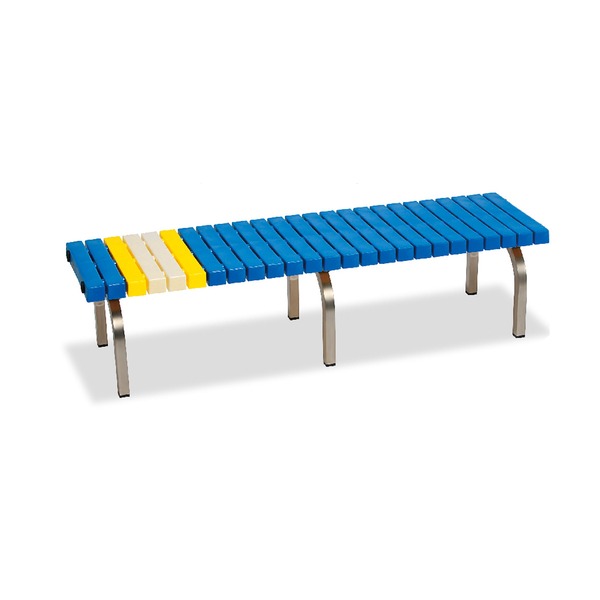 ホームベンチ ステン 1500 青 ブルー W1503×D400×H365mm テラモト 組立式 青