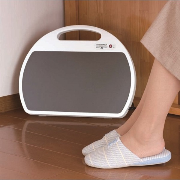 遠赤外線 スポットウォームS/遠赤外線ヒーター 【薄型】 金属 スチール デスク (テーブル 机) 用マグネット付き 日本製 国産 〔パネルヒーター 暖房器具〕 送料無料