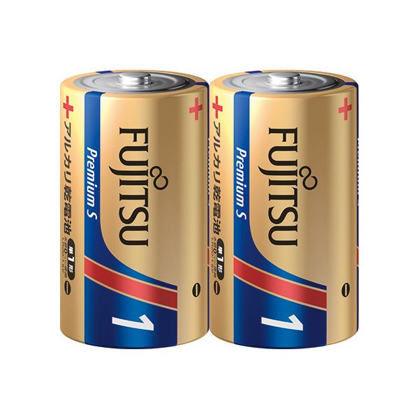 （まとめ）富士通アルカリ乾電池PremiumS 単1形 2本【×10セット】 パワフルなエネルギーを放つ 最高品質のアルカリ乾電池 単1形 2本セットを10セットでお得に 送料無料