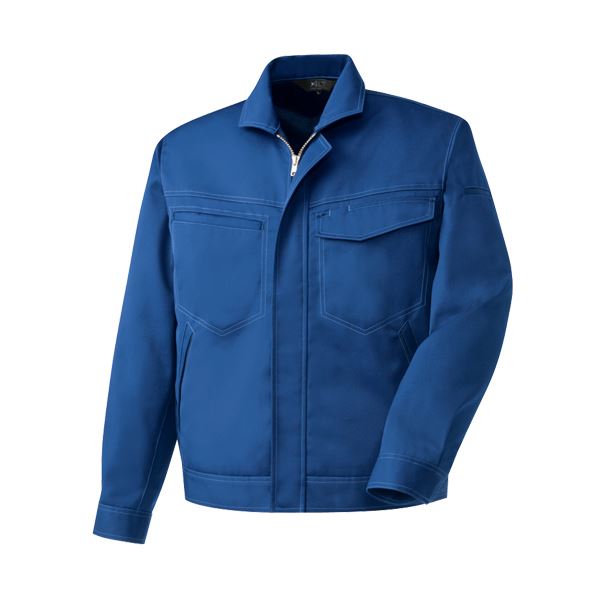 (まとめ）長袖ブルゾン 制電ソフトツイル ブルー Lサイズ【×3セット】 青