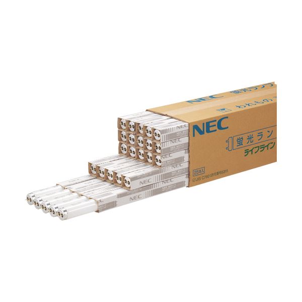 NEC 蛍光ランプ ライフライン 直管グロースタータ形 15W形 昼光色 FL15D/4K-L 1パック(4本) 【×10セット】 送料無料