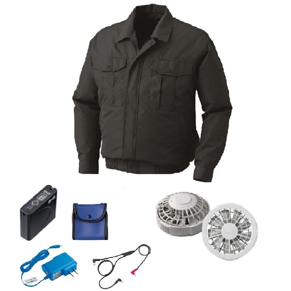 KU90540 空調服 R ポリエステル製 FAN2200G・RD9261・LISUPER1セット チャコール S 送料無料