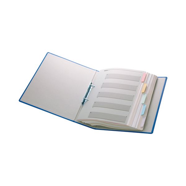 (まとめ) TANOSEE パイプ式ファイル 片開き A4タテ 500枚収容 背幅66mm グレー 1セット（10冊） 【×5セット】 送料無料 クリアケース・クリアファイル