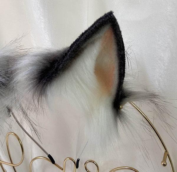 コスプレ道具 ハロウィン 狼 耳 尻尾 手作り モコモコ 文化祭 学園祭