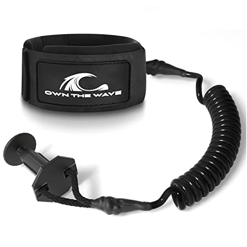 サーフィン リーシュコード マリンスポーツ Own the Wave Premium Coiled Bodyboard Strap - 4 ...