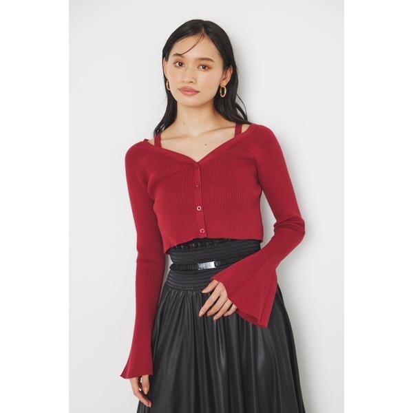 リエンダ/Deep VネックフレアSLV Knit TOPの通販はau PAY マーケット - Brand Square by OIOI ...