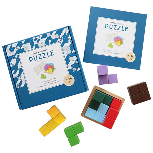 リトルジーニアス パズル Little Genius PUZZLE 木製知育玩具 【賢人パズル 立体パズル ギフトパッケージ エドインター ...