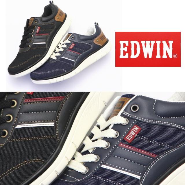 メンズ スニーカー 4E EDWIN エドウィン カジュアルシューズ 軽量 幅広 ストレッチ No.7643の通販はau PAY マーケット - 靴のAIKA｜商品ロットナンバー：611858450