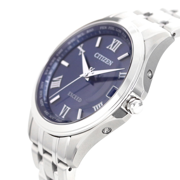 シチズン エクシード エコドライブ電波時計 チタン 日本製 メンズ 腕時計 CB1080-52L CITIZEN EXCEED ブルーの通販は ...