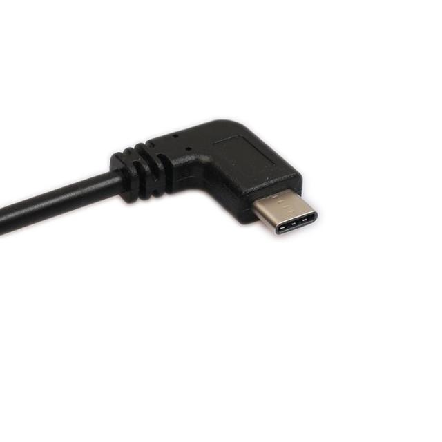 L字 USB Type C to Micro USB/USB C-Mini 5ピン 変換ケーブル 27cm オス－メス(Micro USBメス ...