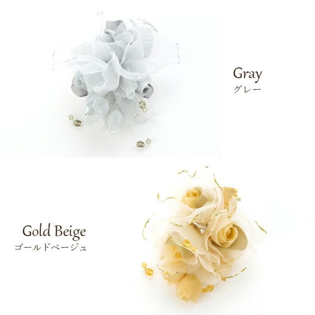 コサージュ 日本製 フォーマル 結婚式 卒業式 卒園式 入学式 入園式 高級 ガラス ヘアクリップ ホワイト ピンク ベージュ 母の日の通販は ...