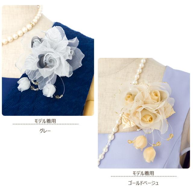 コサージュ 日本製 フォーマル 結婚式 卒業式 卒園式 入学式 入園式 高級 ガラス ヘアクリップ ホワイト ピンク ベージュ 母の日の通販は ...