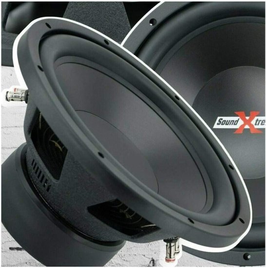 1x SoundXtreme プレミアム Elite ST-412 12 Inch カーオーディオ サブウーファー 2000W Max ...