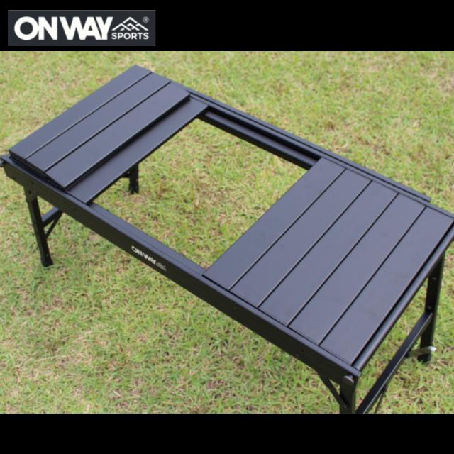★ONWAY★オンウェー★フォールディング アルミローテーブルブラック★OW-8242BK★キャンプテーブル★アウトドアテーブル★数量限定★の ...