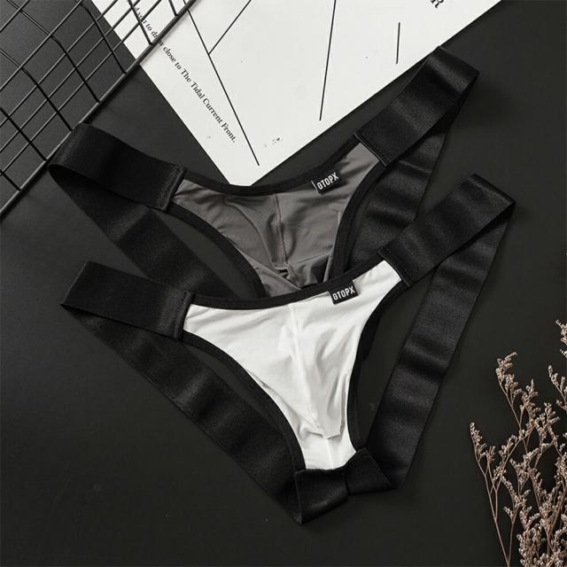 Gtopx Jock Thong メンズ 柔らか生地 セクシー下着 ローライズ ストレッチ 弾性 吸水速乾 モノトーン ジョックストラップ T