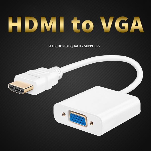 HDMI to VGA 変換器 変換ケーブル D-sub 15pin ミニD-sub 変換アダプタ HDMIオス VGAメス 送料無料 ...